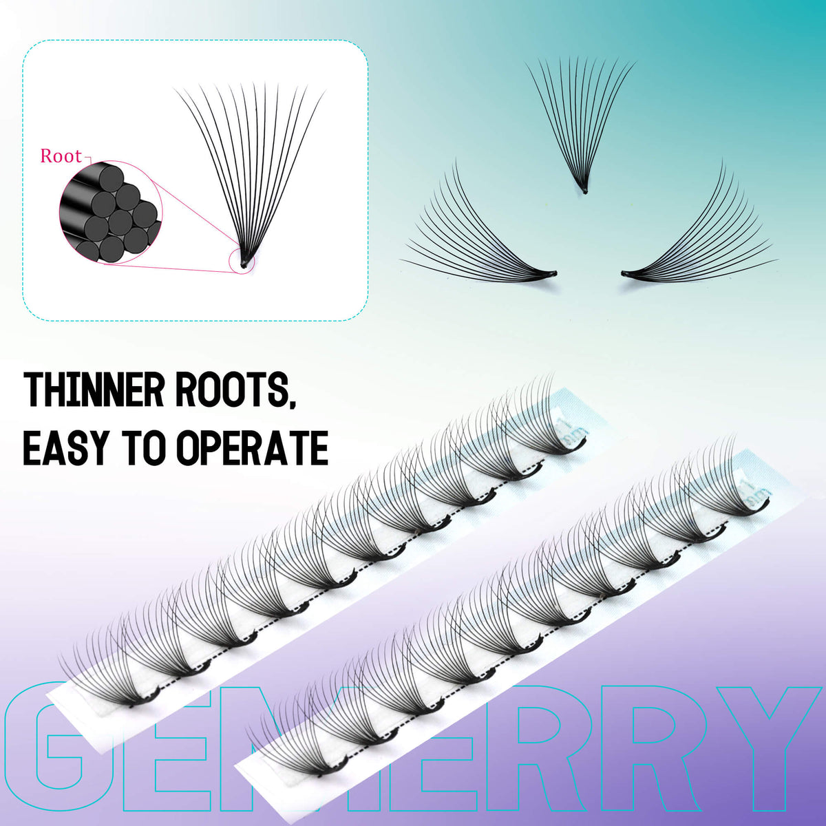 The 6D Pre-Made Fan Volume Eyelash Extensions – GEMERRY