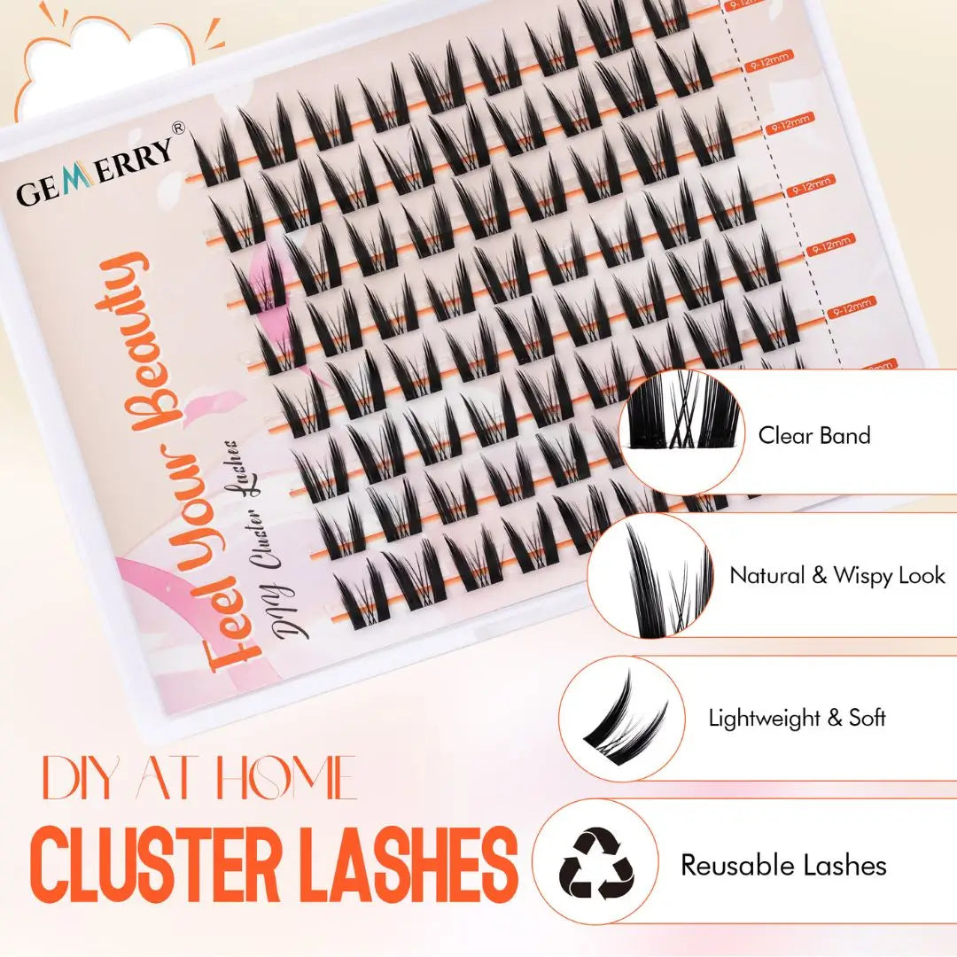 Clear Band Lash Clusters Lightweight – GEMERRY